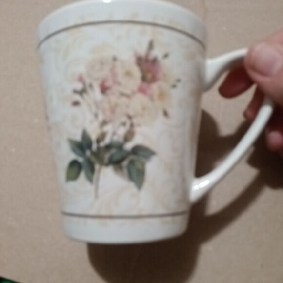 Hallmark | Dining | Hallmark Mug White Pink Rose Flower Floral Bouquet ...